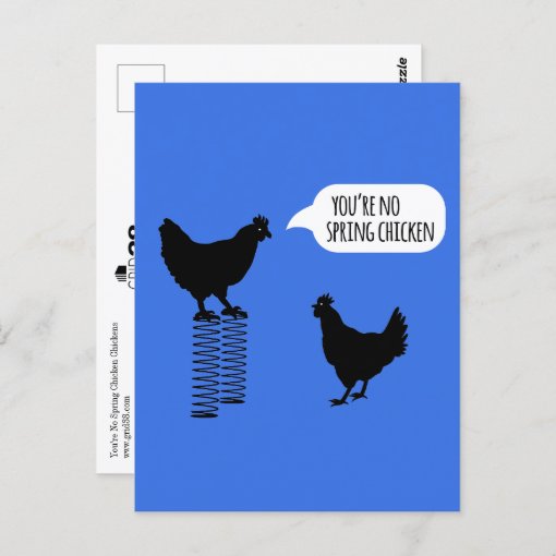 You're No Spring Chicken Chickens Postcard | Zazzle