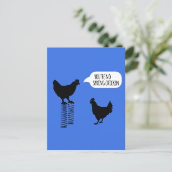 You're No Spring Chicken Chickens Postcard | Zazzle