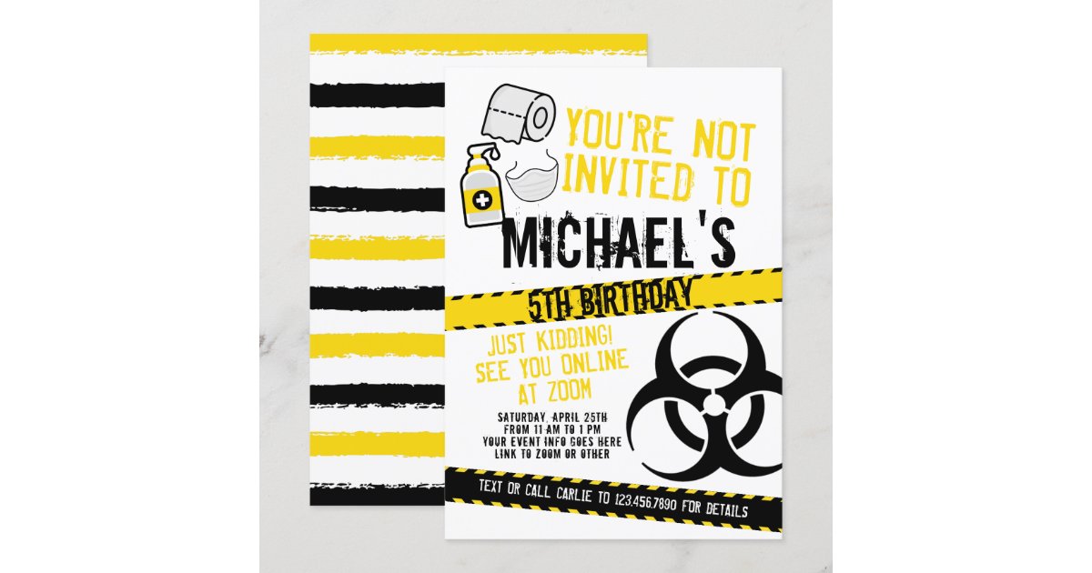 You're not invited invitation | Zazzle