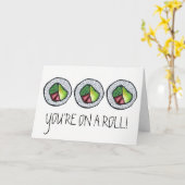 You're on a Roll Congrats Sushi California Roll Card | Zazzle