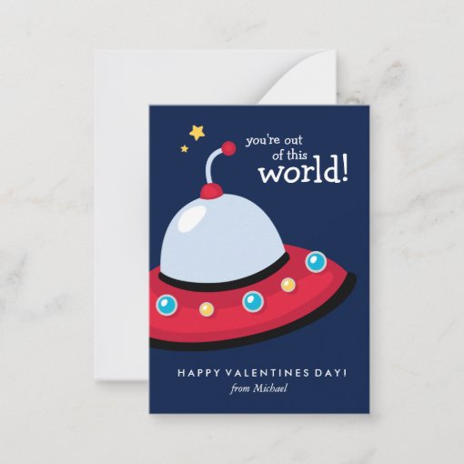 You're Out of This World Valentine Note Card | Zazzle