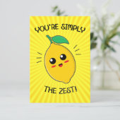 You're Simply The Zest Food Pun Thank You Card | Zazzle