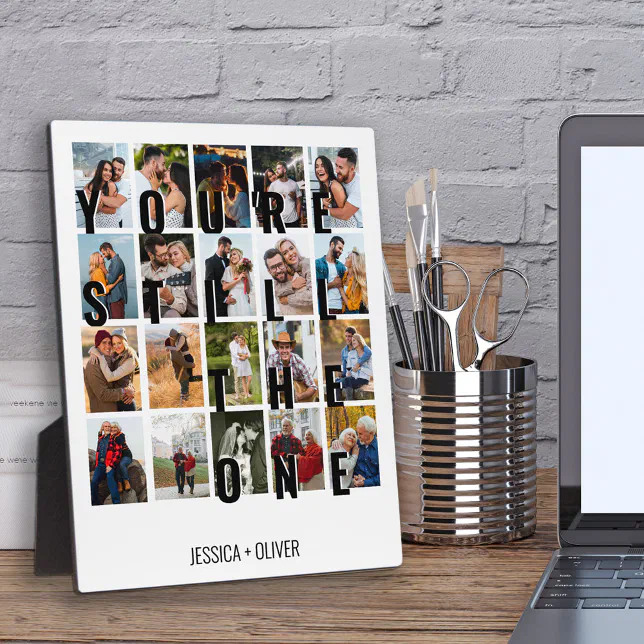 You're Still the One Modern Anniversary Photo Pla Plaque | Zazzle