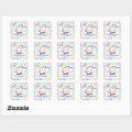 you're tea-riffic thanks for all your do gift square sticker | Zazzle