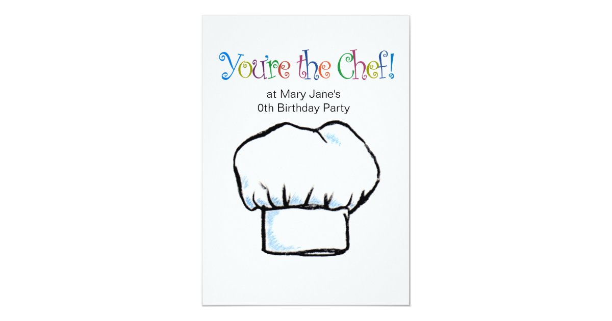 You're The Chef invitation | Zazzle.com