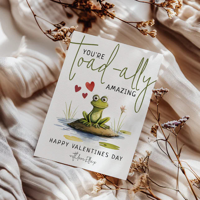 You're Toad-ally Amazing | Fun Valentines Day Holiday Card | Zazzle