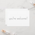 You're Welcome Cards | Zazzle