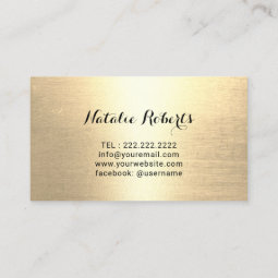 Youtube Channel Custom Photo Modern Gold Youtuber Business Card | Zazzle