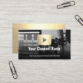 Youtube Channel Custom Photo Modern Gold Youtuber Business Card | Zazzle