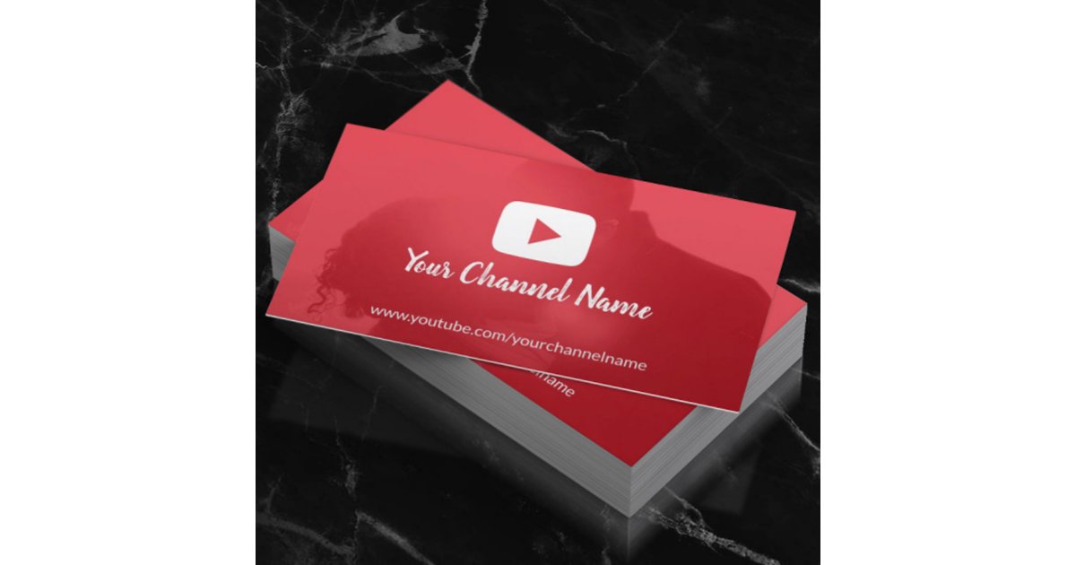 Youtube Channel Custom Photo Youtuber Business Card | Zazzle