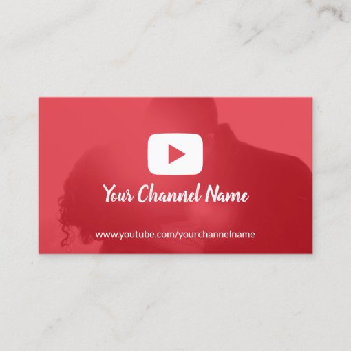 Youtube Channel Custom Photo Youtuber Business Card | Zazzle