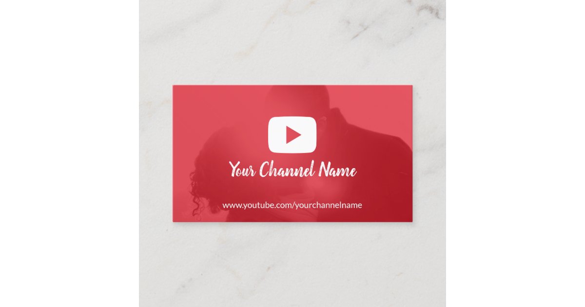 Youtube Channel Custom Photo Youtuber Business Card | Zazzle