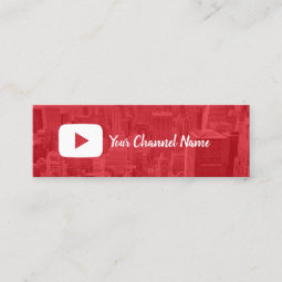 Youtube Channel Custom Photo Youtuber Mini Business Card | Zazzle