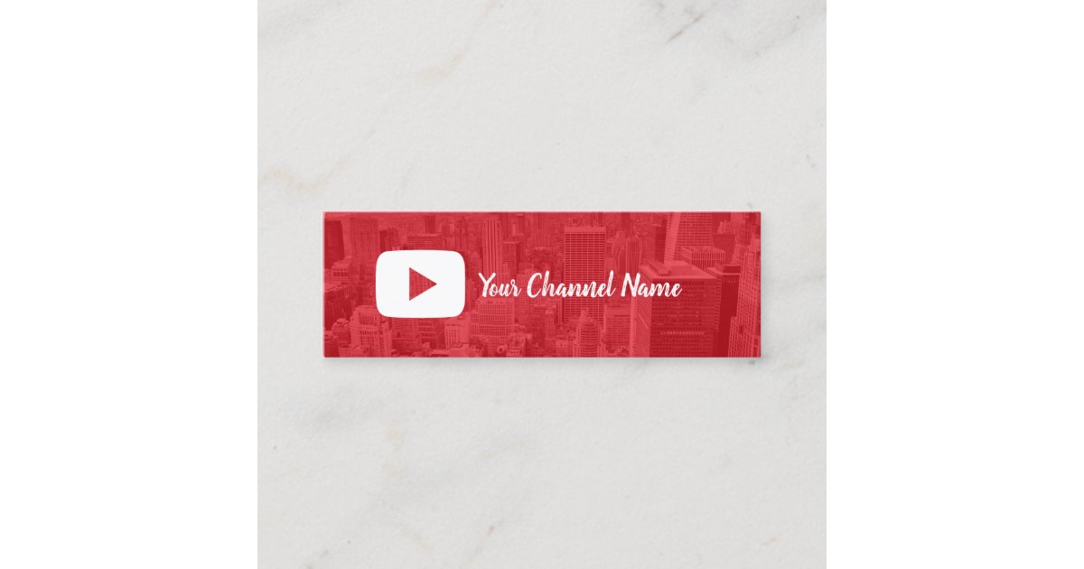 Youtube Channel Custom Photo Youtuber Mini Business Card | Zazzle
