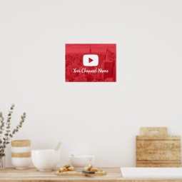 Youtube Channel Custom Photo Youtuber Poster | Zazzle