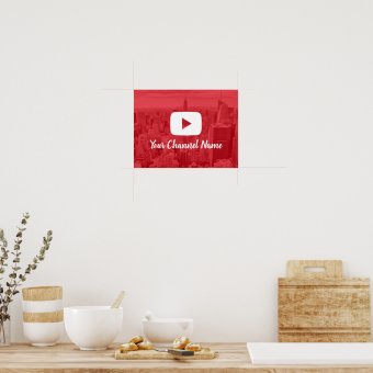 Youtube Channel Custom Photo Youtuber Poster | Zazzle