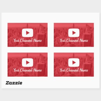 Youtube Channel Custom Photo Youtuber Rectangular Sticker | Zazzle