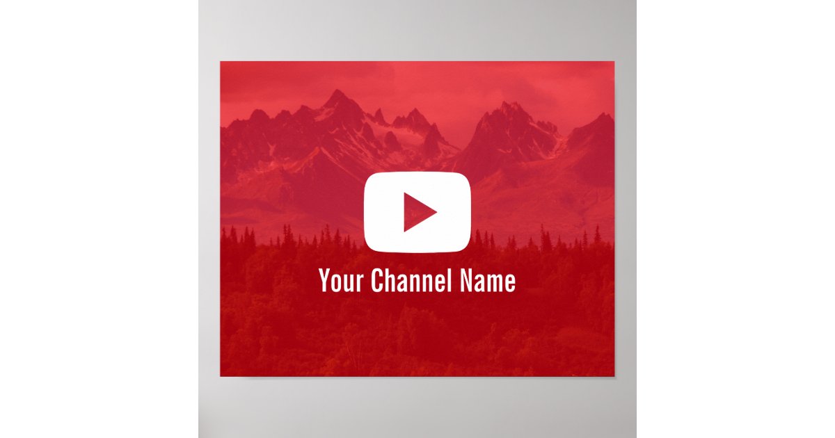 Youtube Channel Custom Photography Youtuber Poster | Zazzle