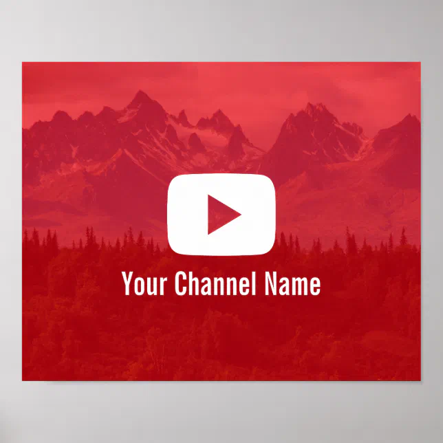 Youtube Channel Custom Photography Youtuber Poster | Zazzle