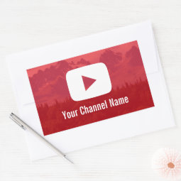 Youtube Channel Custom Photography Youtuber Rectangular Sticker | Zazzle