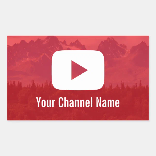 Youtube Channel Custom Photography Youtuber Rectangular Sticker | Zazzle