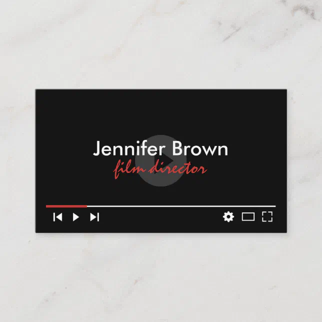 Youtube Channel Youtuber Video Editor Movie Maker Business Card | Zazzle