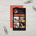 YouTube Coral Influencer Vlogger Creator QR Code Business Card | Zazzle