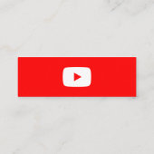 YouTube modern trendy social media simple logo Calling Card | Zazzle