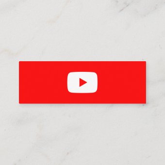 YouTube modern trendy social media simple logo Calling Card | Zazzle