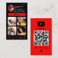YouTube Red Influencer Vlogger Creator QR Code Business Card | Zazzle