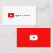 YouTube social media modern trendy marketing Calling Card | Zazzle