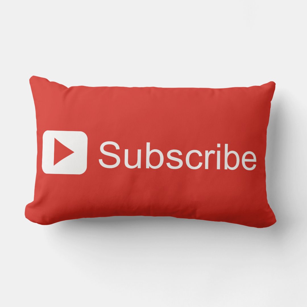 Youtube Subscribe Pillow | Zazzle