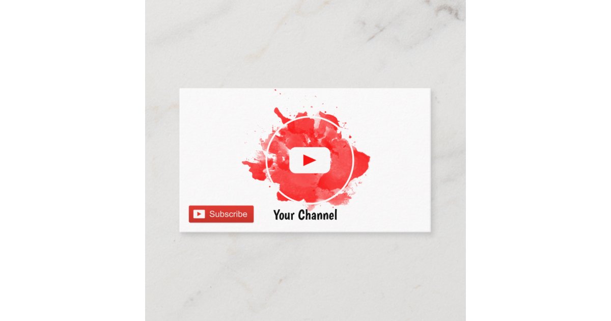 Youtuber Business Card | Zazzle