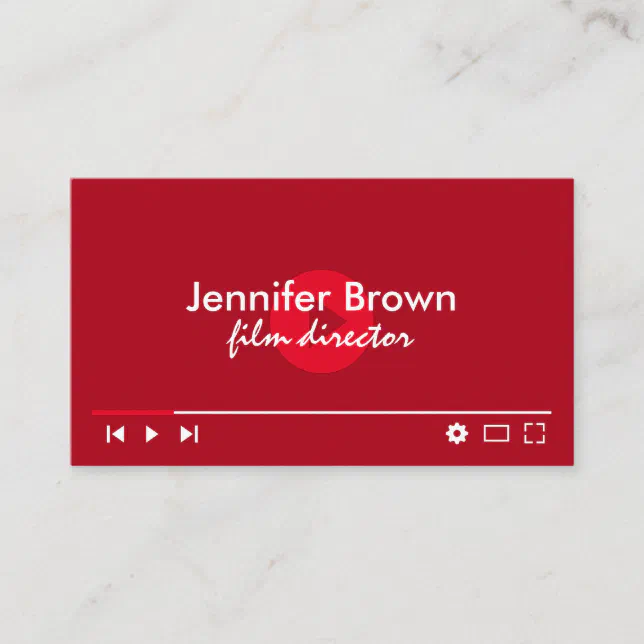 Youtuber Video Editor Short Movie Makers Vlogger Business Card | Zazzle