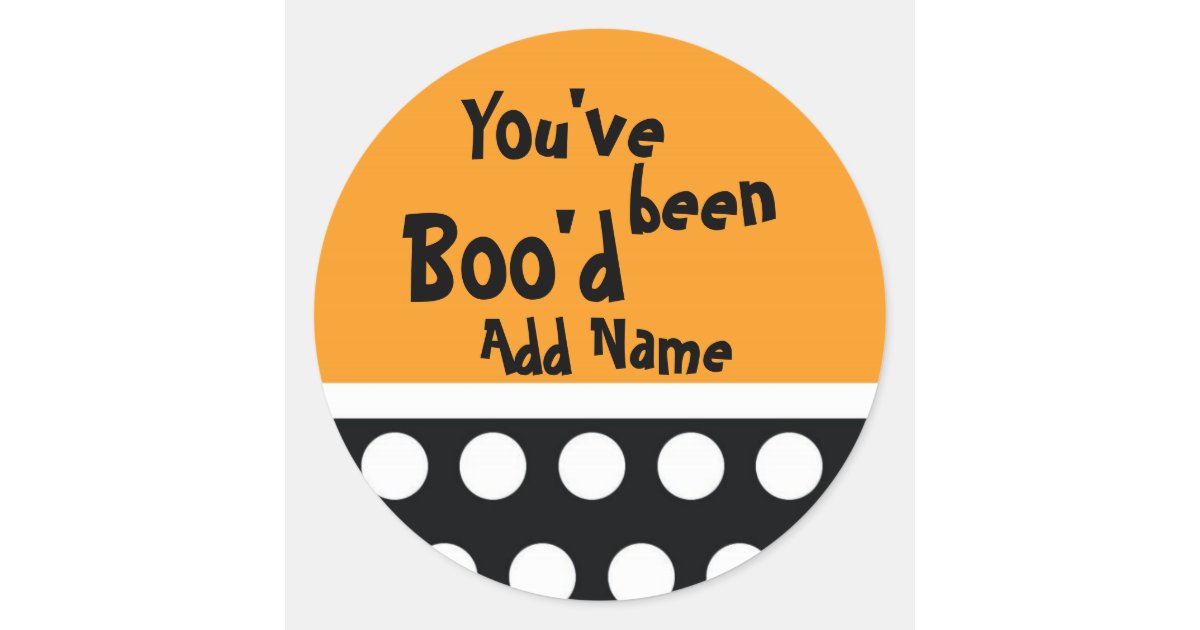 You've been Boo'd Treat Bag Sticker | Zazzle