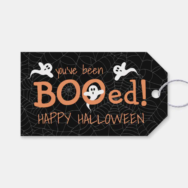 You've Been Booed Cute Ghost Halloween Candy Favor Gift Tags | Zazzle