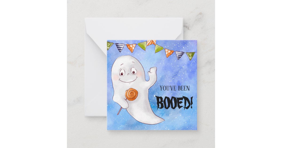 You've Been Booed Halloween Note Card | Zazzle