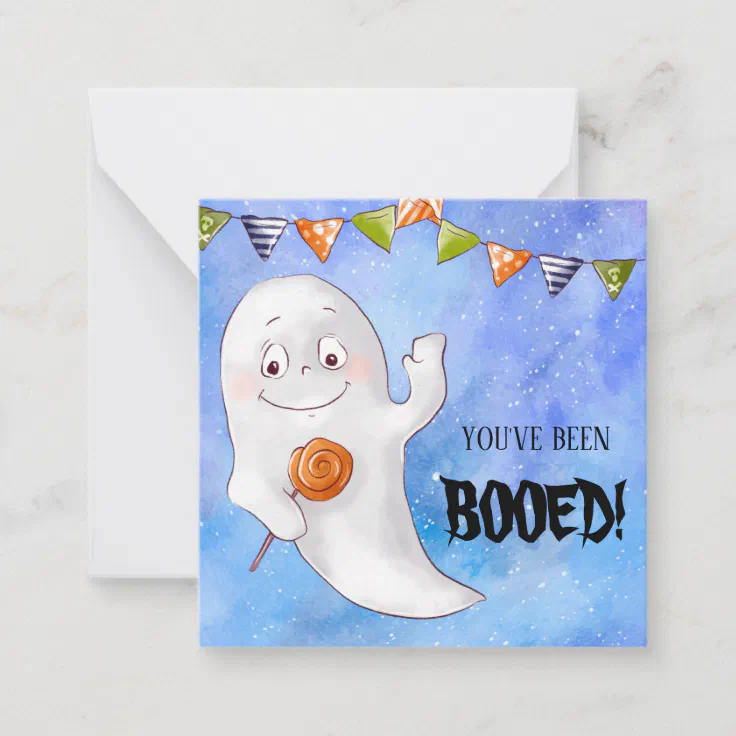 You've Been Booed Halloween Note Card | Zazzle