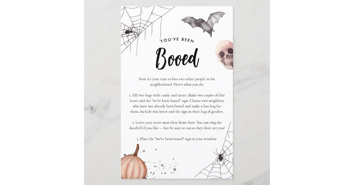 You've Been Booed Neighborhood Halloween Game | Zazzle