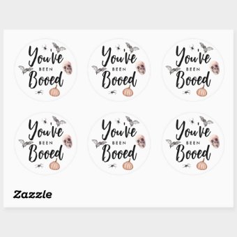 You've Been Booed Neighborhood Halloween Game Classic Round Sticker ...