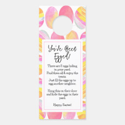 You've Been Egged Cute Easter Game Door Hanger | Zazzle