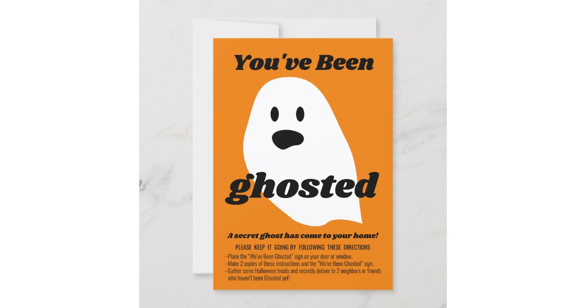 You've Been Ghosted Game Neighborhood Halloween Invitation | Zazzle