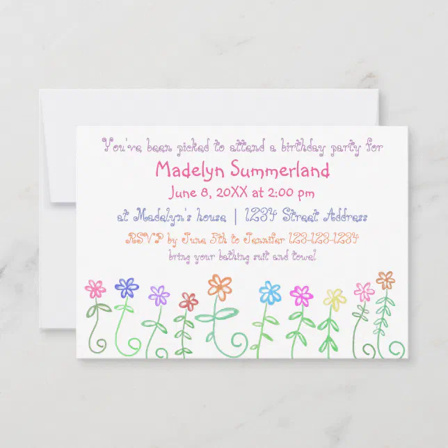 You've Been Picked -3x5 Girl's Birthday Invitation | Zazzle