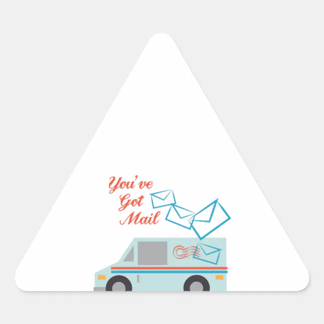 You've Got Mail Triangle Sticker | Zazzle