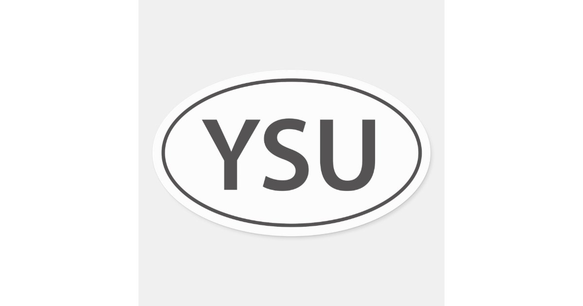 YSU Euro-Decal Oval Sticker | Zazzle