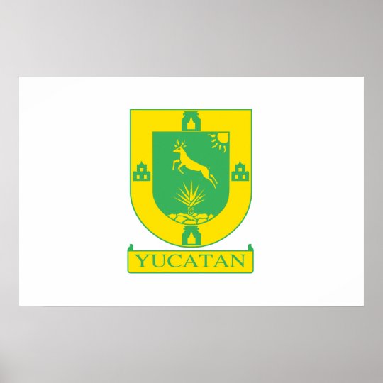 Yucatan, Mexico flag Poster | Zazzle.com