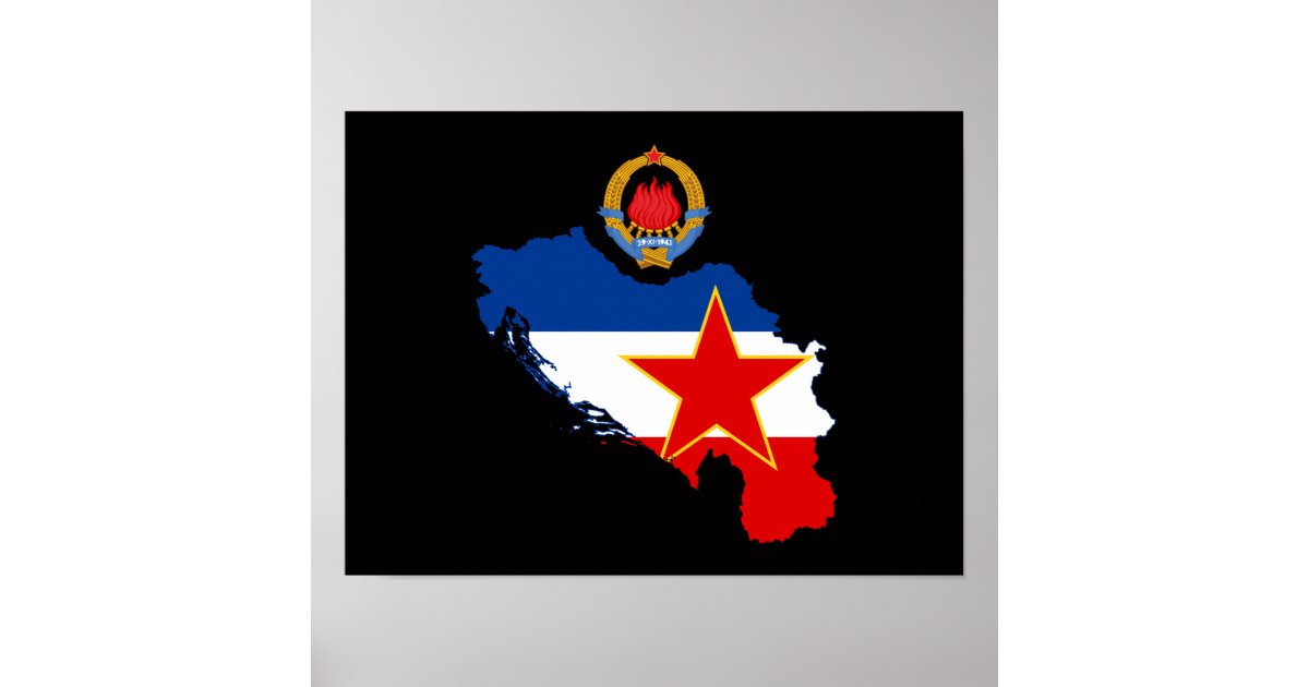 Yugoslavia Emblem - Map Poster | Zazzle