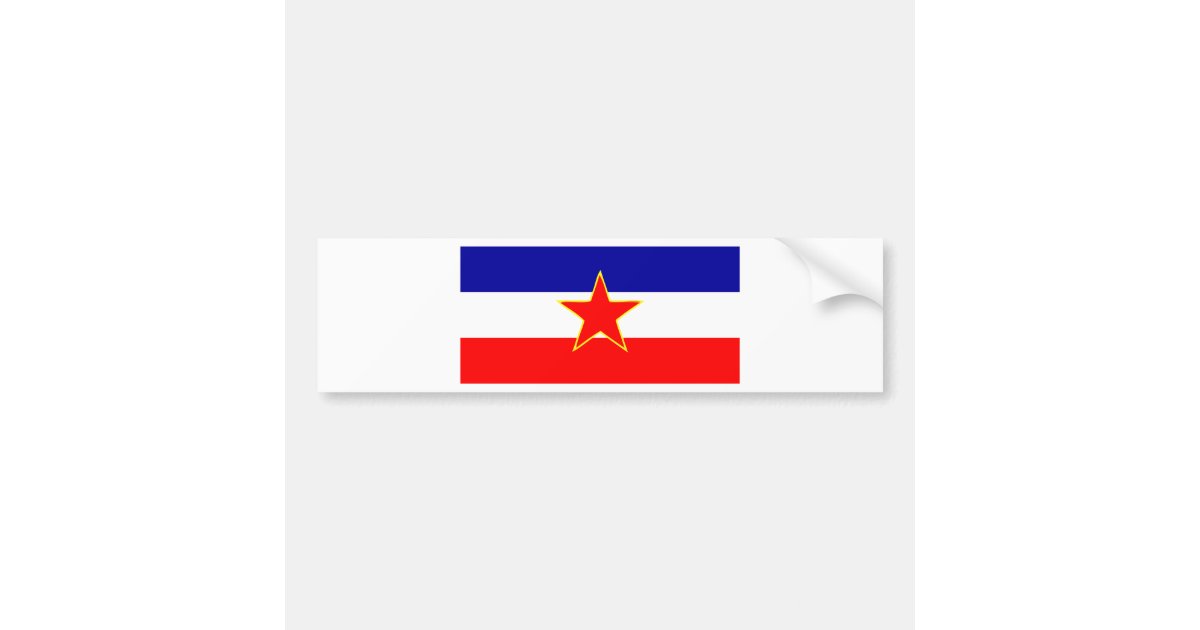 YUGOSLAVIA FLAG BUMPER STICKER | Zazzle