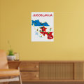 Yugoslavia, tourist map, vintage travel poster | Zazzle