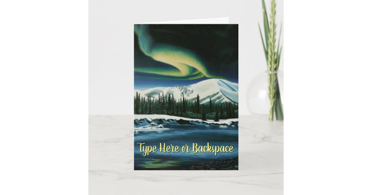 Yukon Landscape Art Cards Personalized | Zazzle
